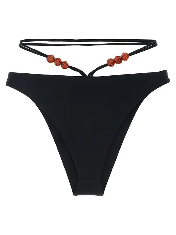Magda Butrym Re26 Bikini Briefs With Beaded Sides - Black