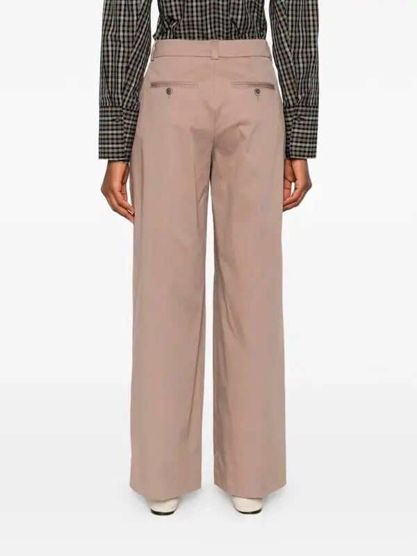 Peserico Cotton Wide-leg Pants - Multicolor
