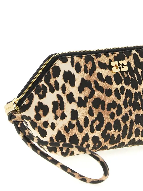 GANNI Leopard Print Beauty Case