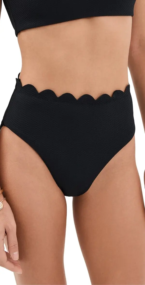Beach Riot Nessa High Waisted Bikini Bottoms - Black
