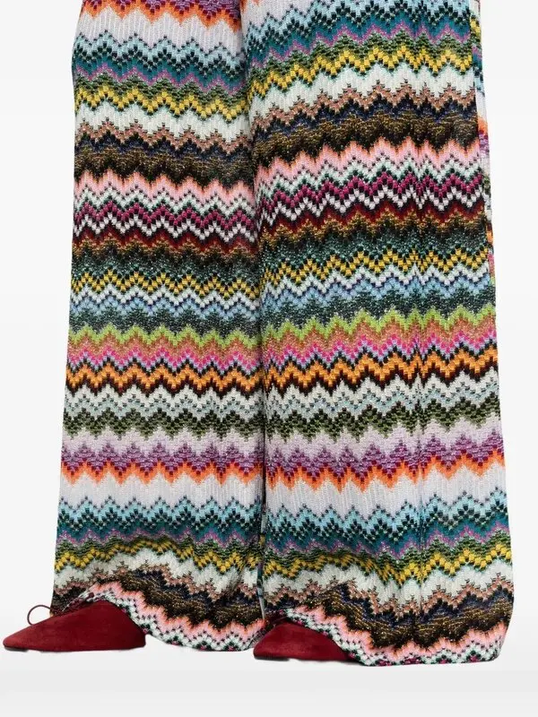Missoni Viscose Zigzag Pattern Wide-leg Pants