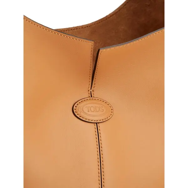 TOD'S Leather Shoulder Bag With Detachable Pouch