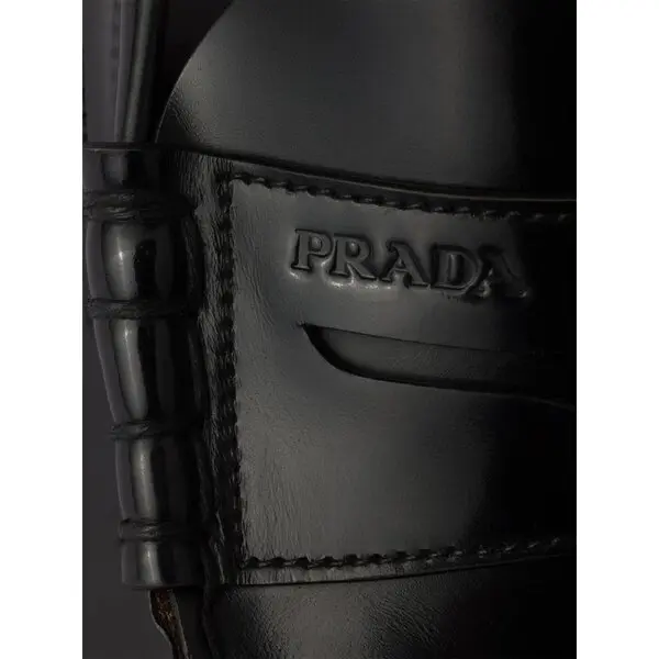 Prada Calf Leather Penny Slot Loafers