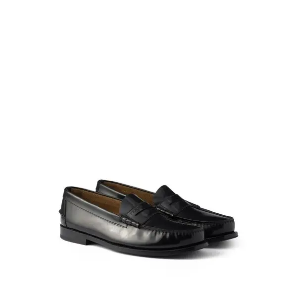 Prada Calf Leather Penny Slot Loafers