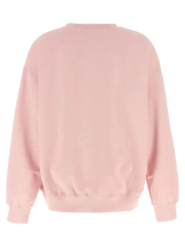 GANNI Printed Crewneck Sweatshirt - Pink
