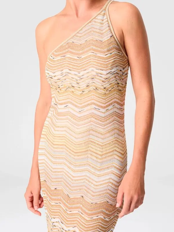 Missoni Sleeveless One-shoulder Knit Maxi Dress - Multicolor