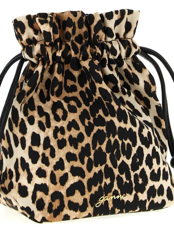 GANNI Animal Print Pouch