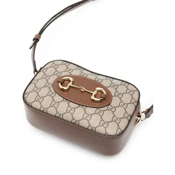 Gucci Shoulder Bag With Horsebit Detail - Brown