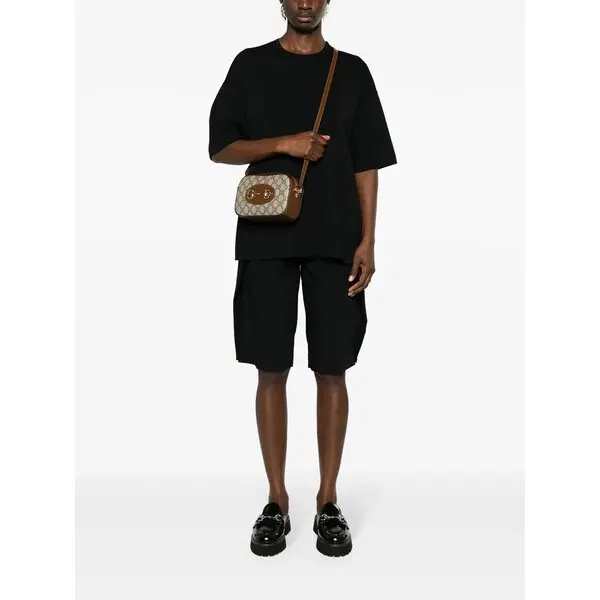 Gucci Shoulder Bag With Horsebit Detail - Brown