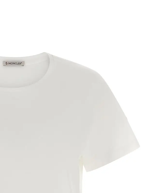 Moncler Slim Fit Cotton T-shirt With Logo Patch