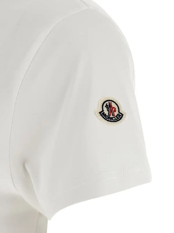 Moncler Slim Fit Cotton T-shirt With Logo Patch
