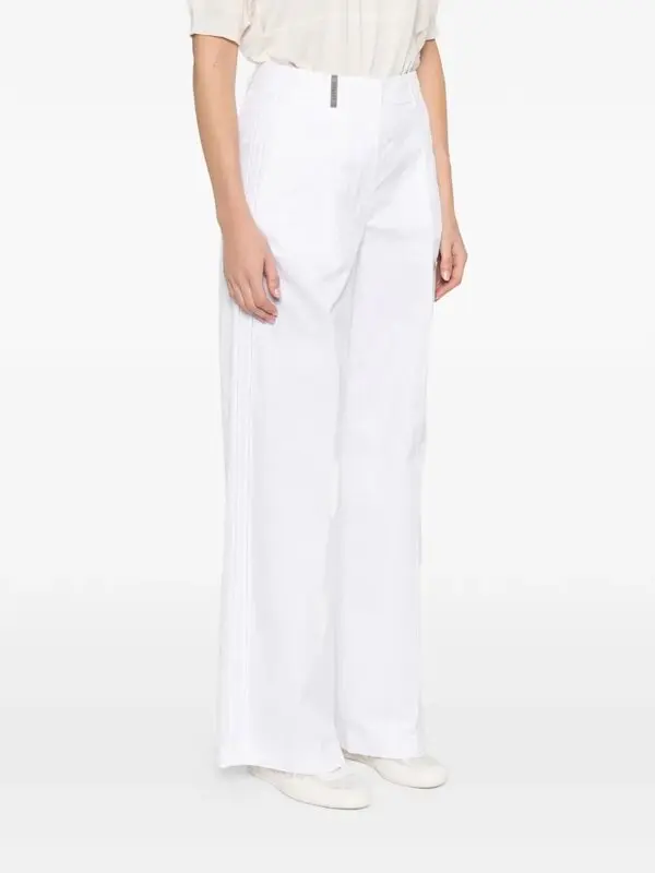 Peserico Cotton Wide Leg Pants Made In Italy