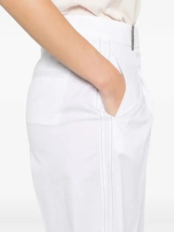 Peserico Cotton Wide Leg Pants Made In Italy