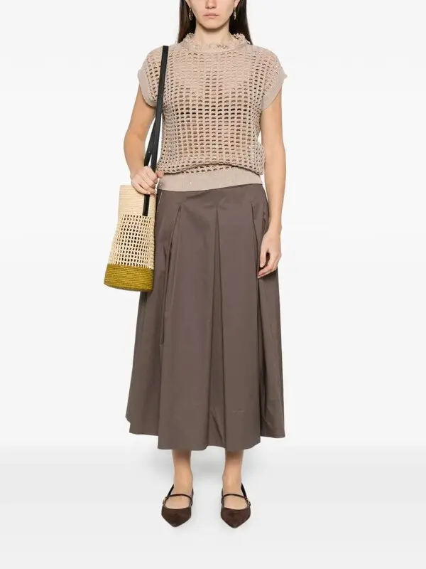 Peserico Sleeveless Crocheted Sweater