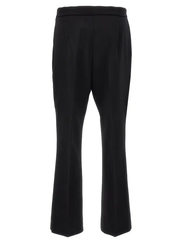 Max Mara Nepeta Cropped Wool Crêpe Pants - Black