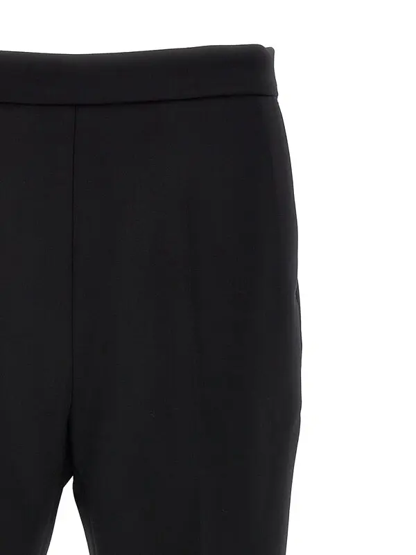 Max Mara Nepeta Cropped Wool Crêpe Pants - Black