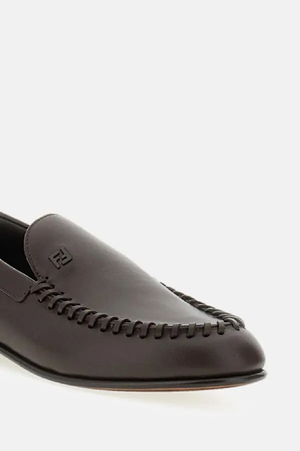 Fendi Woven Detail Loafers - Multicolor