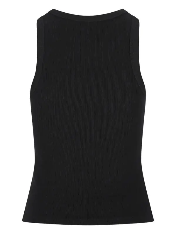Givenchy Ribbed Cotton Tank Top With Logo - Multicolor