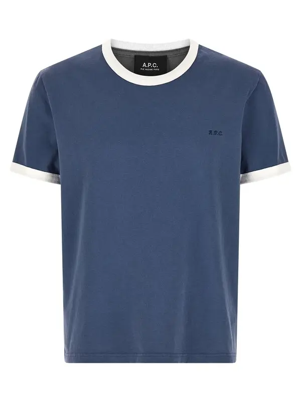 A.p.c. Logo Embroidery T-shirt - Blue