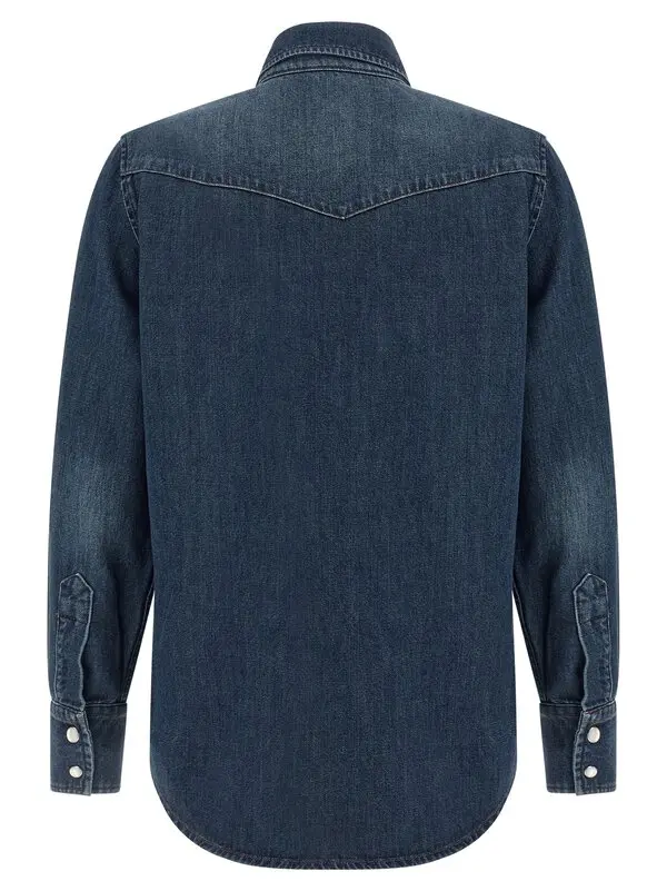 A.p.c. Delavé Cotton Denim Western Shirt