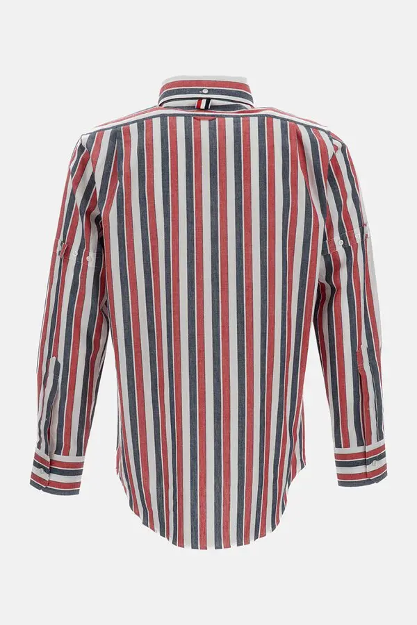 Thom Browne Striped Linen Shirt - Multicolor