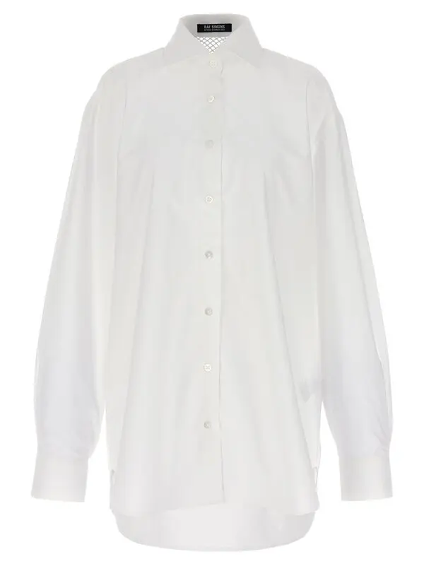Raf Simons Cotton Poplin Shirt With Mesh Shoulder Inserts