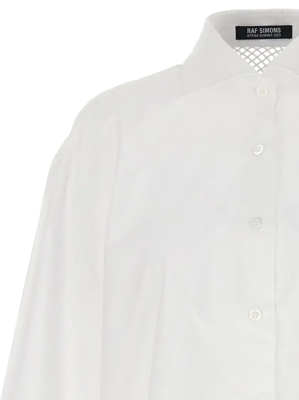 Raf Simons Cotton Poplin Shirt With Mesh Shoulder Inserts