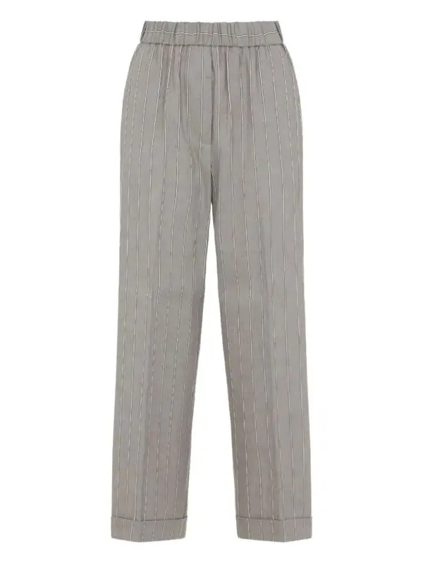 Peserico Striped Linen Trousers