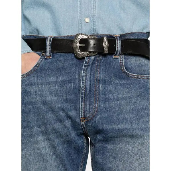Versace Denim Regular Fit Straight-leg Jeans - Blue
