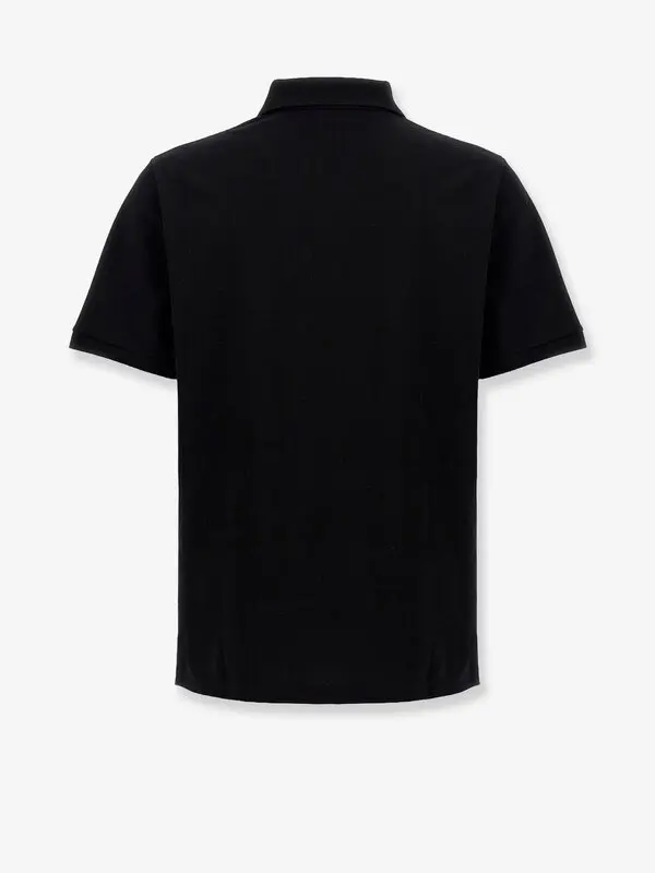 Saint Laurent Cotton Blend Polo Shirt With Cassandre Embroidery - Multicolor