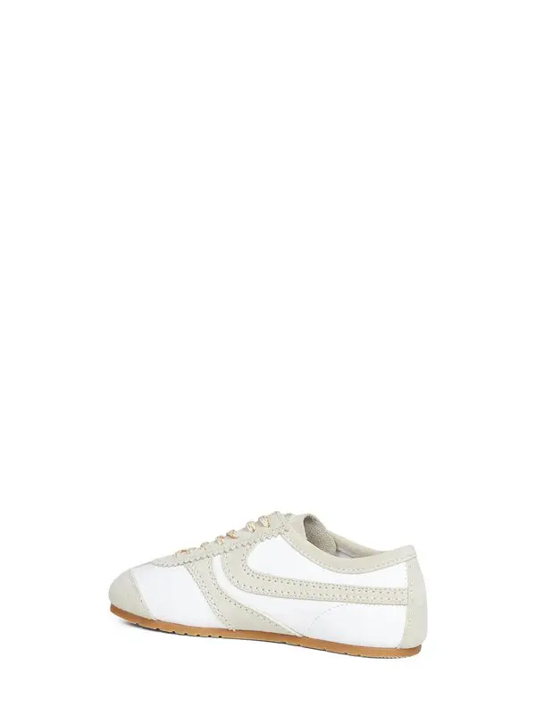 Dries Van Noten White Nappa Leather Sneakers With Two-tone Laces - Multicolor