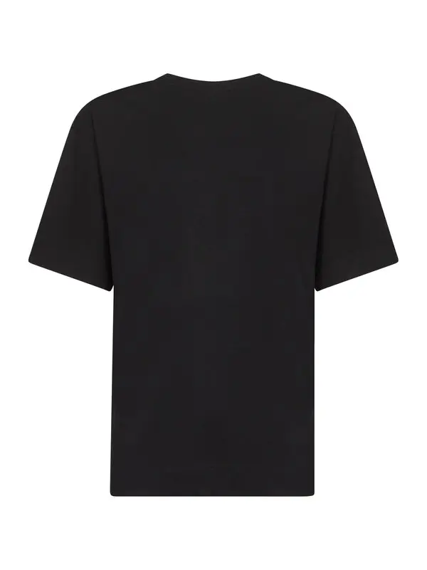 Dries Van Noten Black Cotton Jersey Oversized T-shirt - Multicolor