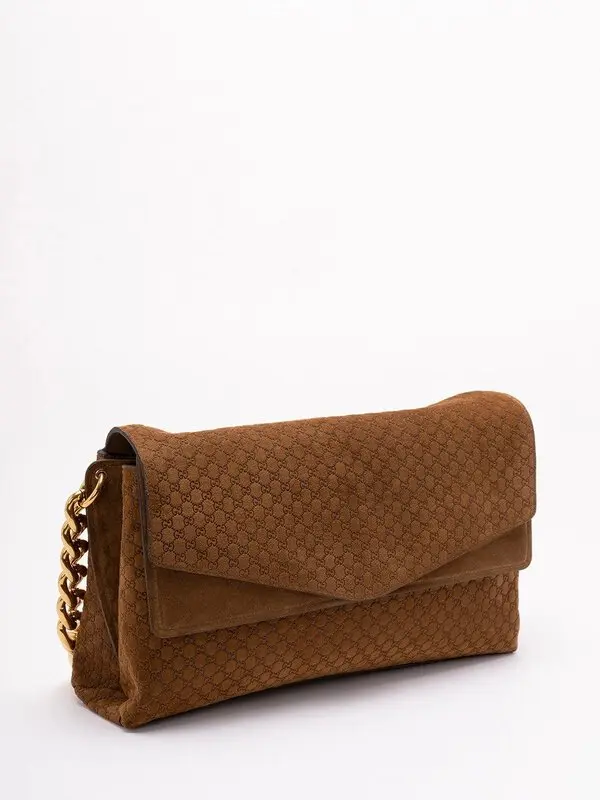 Gucci Gg Monogram Calf Leather Shoulder Bag
