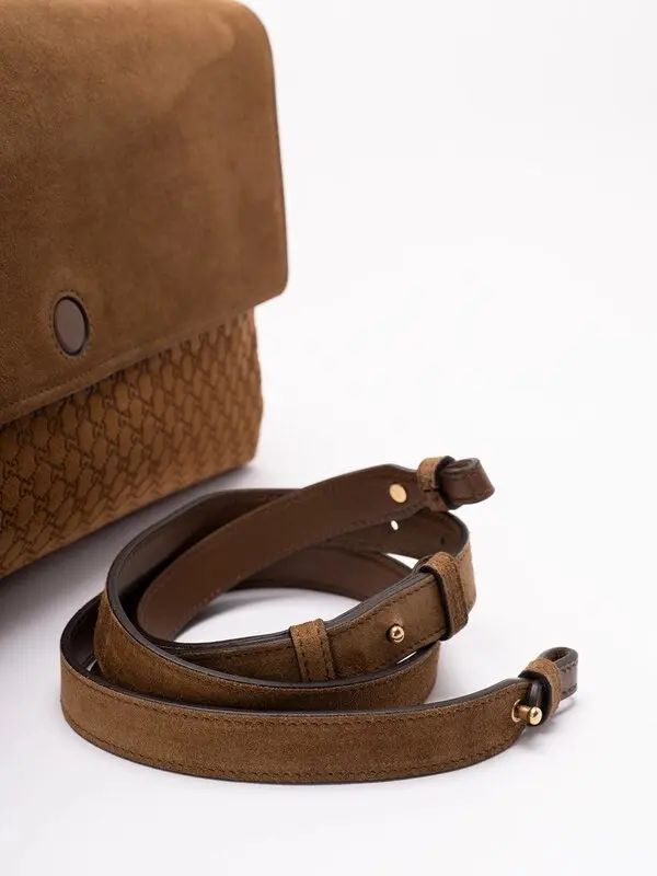 Gucci Gg Monogram Calf Leather Shoulder Bag