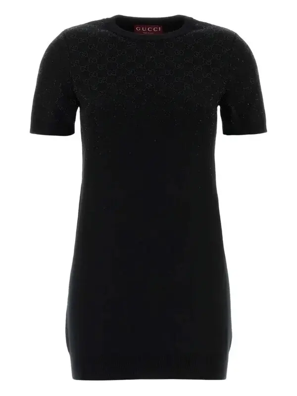 Gucci Short Sleeve Crew-neck Dress