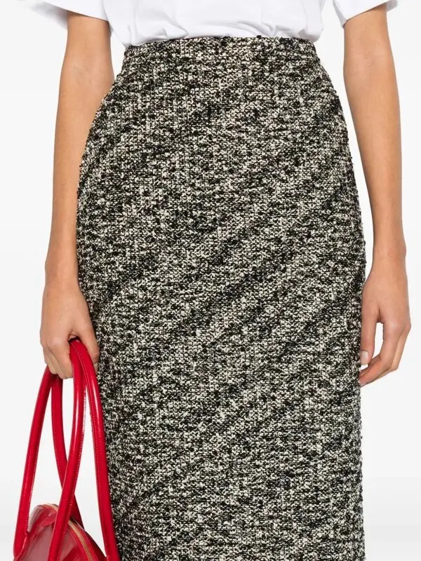 Gucci High-waisted Skirt With Metallic Fiber