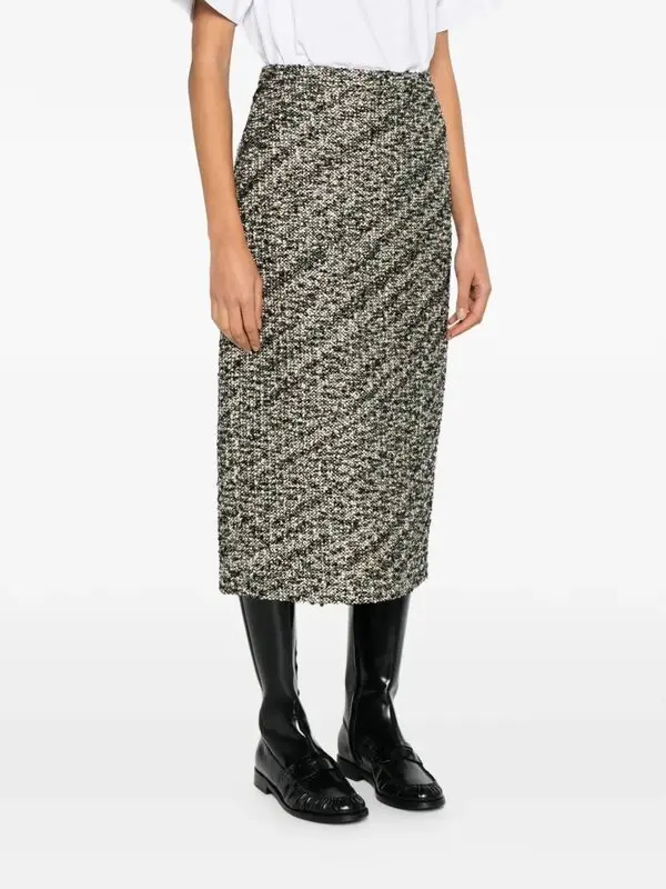 Gucci High-waisted Skirt With Metallic Fiber