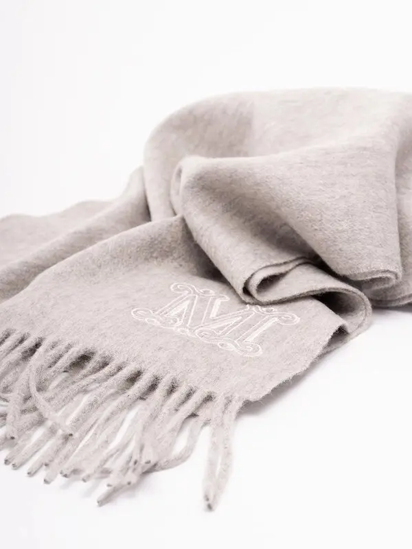 Max Mara Monogram Embroidered Cashmere Stole - Multicolor
