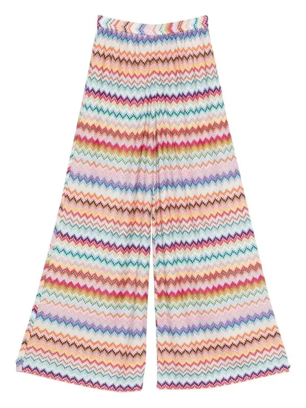 Missoni Viscose Patterned Wide-leg Pants