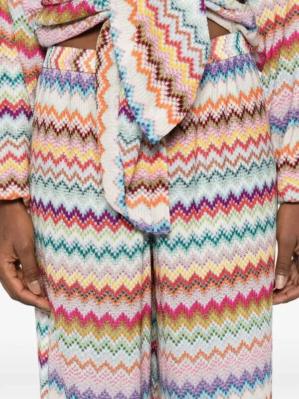 Missoni Viscose Patterned Wide-leg Pants