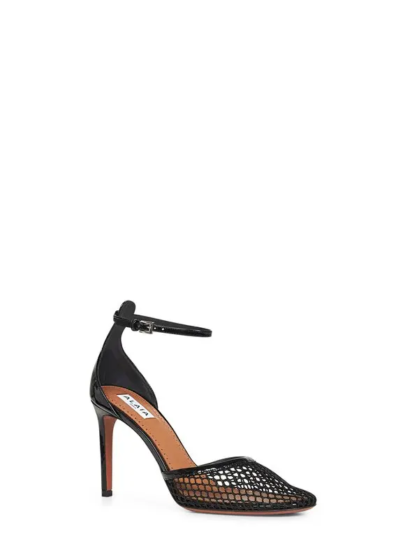 Alaïa Black Fishnet Heeled Pumps