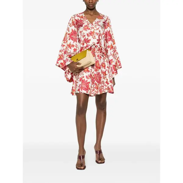 Etro Floral Print Silk Day Dress