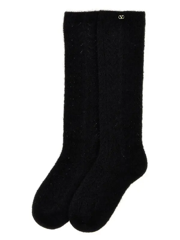 Valentino Garavani Mohair Socks With Vlogo