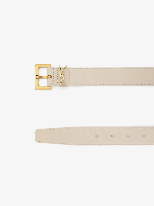 Saint Laurent Leather Belt With Cassandre Logo - Multicolor