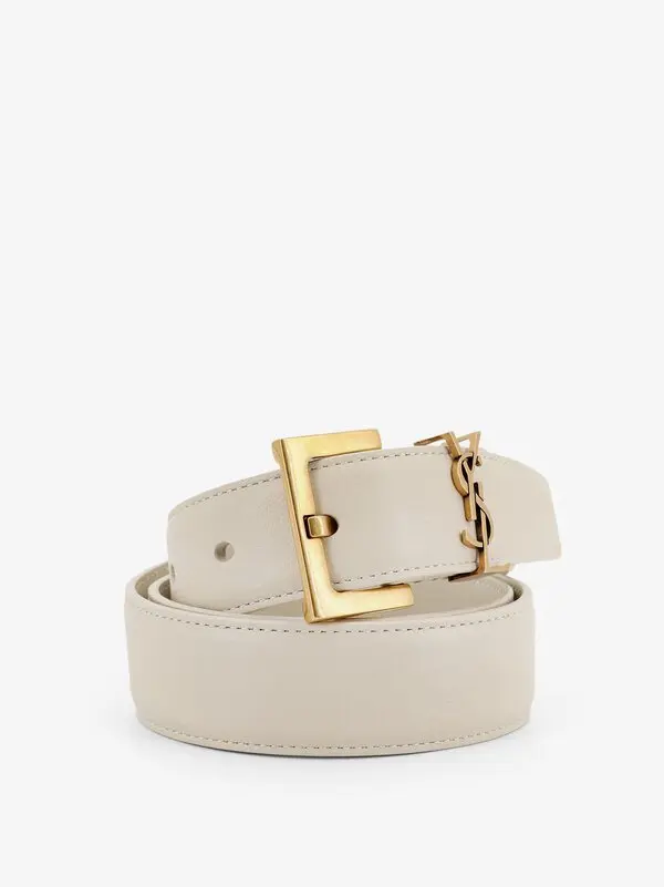Saint Laurent Leather Belt With Cassandre Logo - Multicolor
