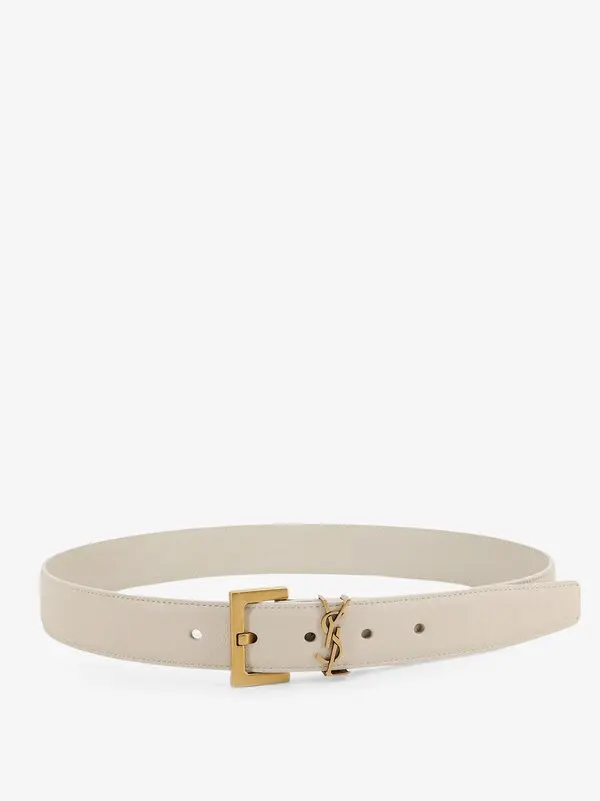 Saint Laurent Leather Belt With Cassandre Logo - Multicolor