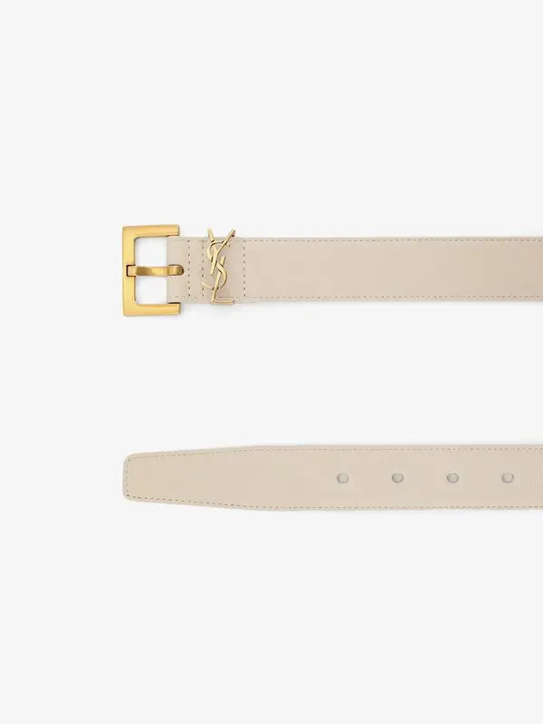 Saint Laurent Leather Belt With Cassandre Logo