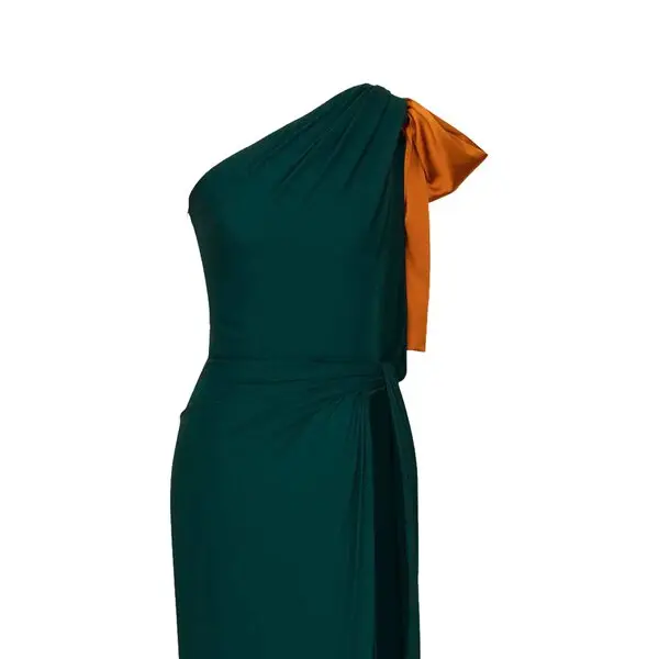 Saint Laurent One-shoulder Evening Dress With Bow Detail