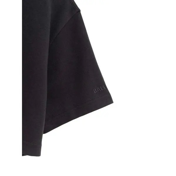 Balenciaga Cropped Short Sleeve T-shirt With Embroidered Logo