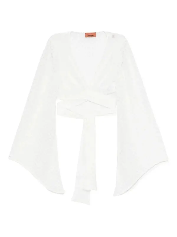 Missoni White Viscose Wrap Top